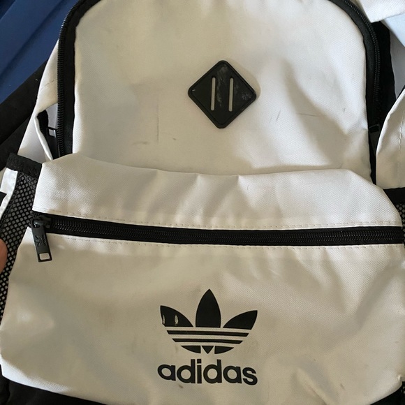 adidas | Bags | Adidas White Backpack | Poshmark
